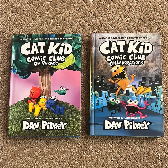 Toys | Cat Kid Comic Club Hardback Book Set By Dav Pilkey Set Of 2 ...